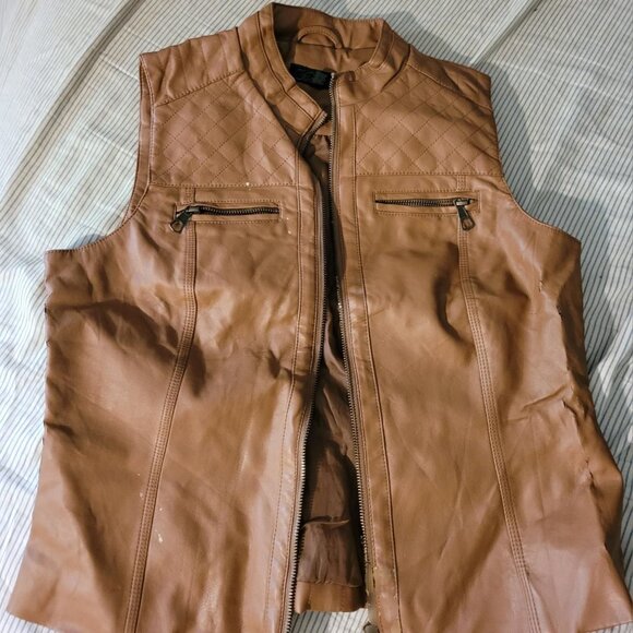 Baccini | Jackets & Coats | Baccini Leather Vest | Poshmark